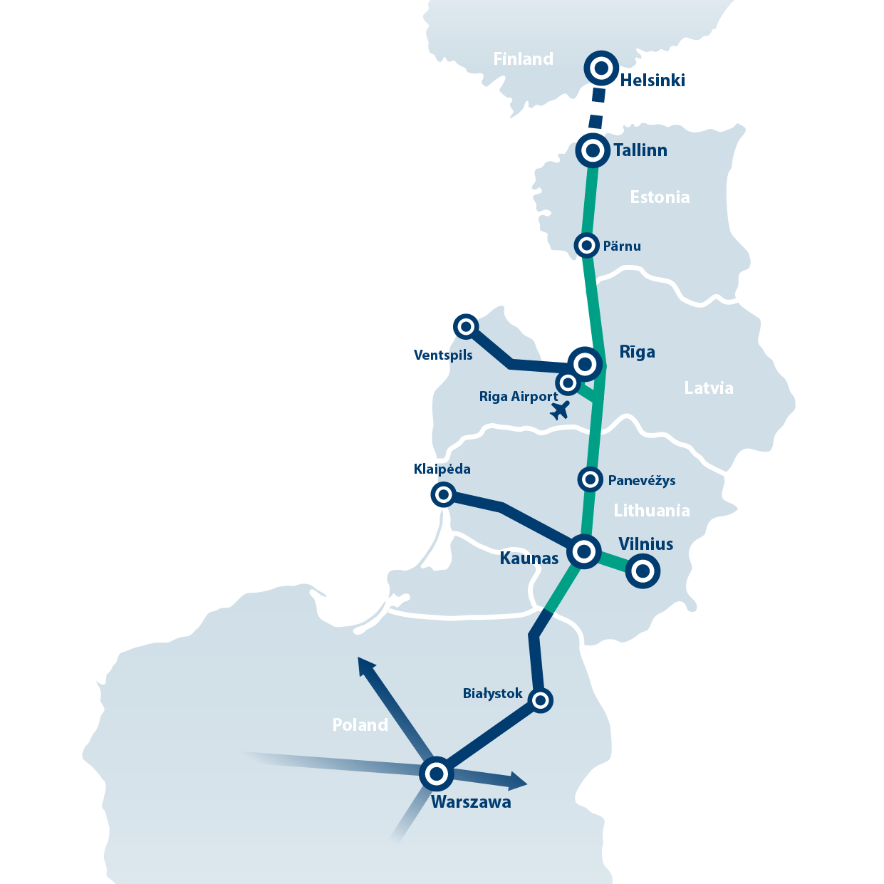 Rail Baltica Project Interactive Map updated - RB