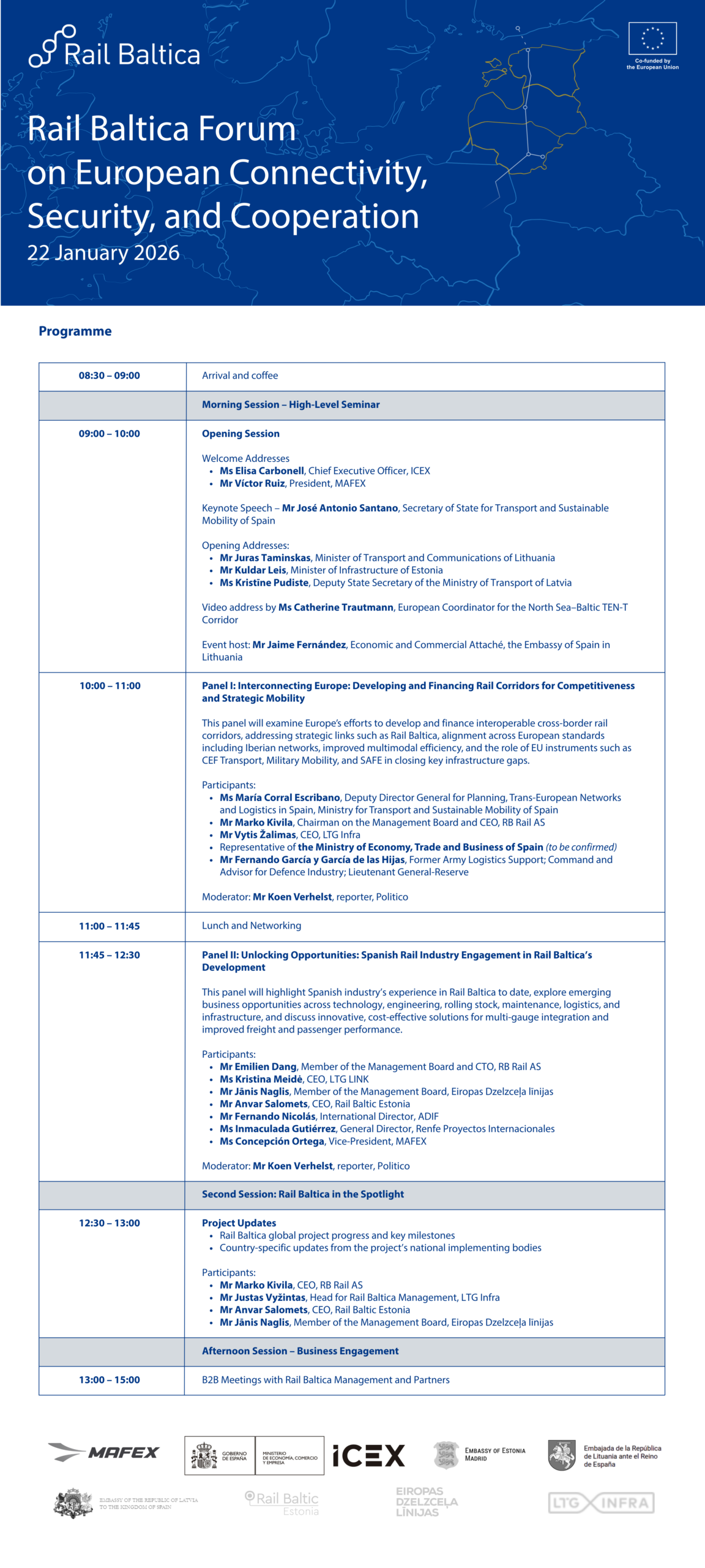 Rail Baltica Forum on European Connectivity, Security, and Cooperation - RB